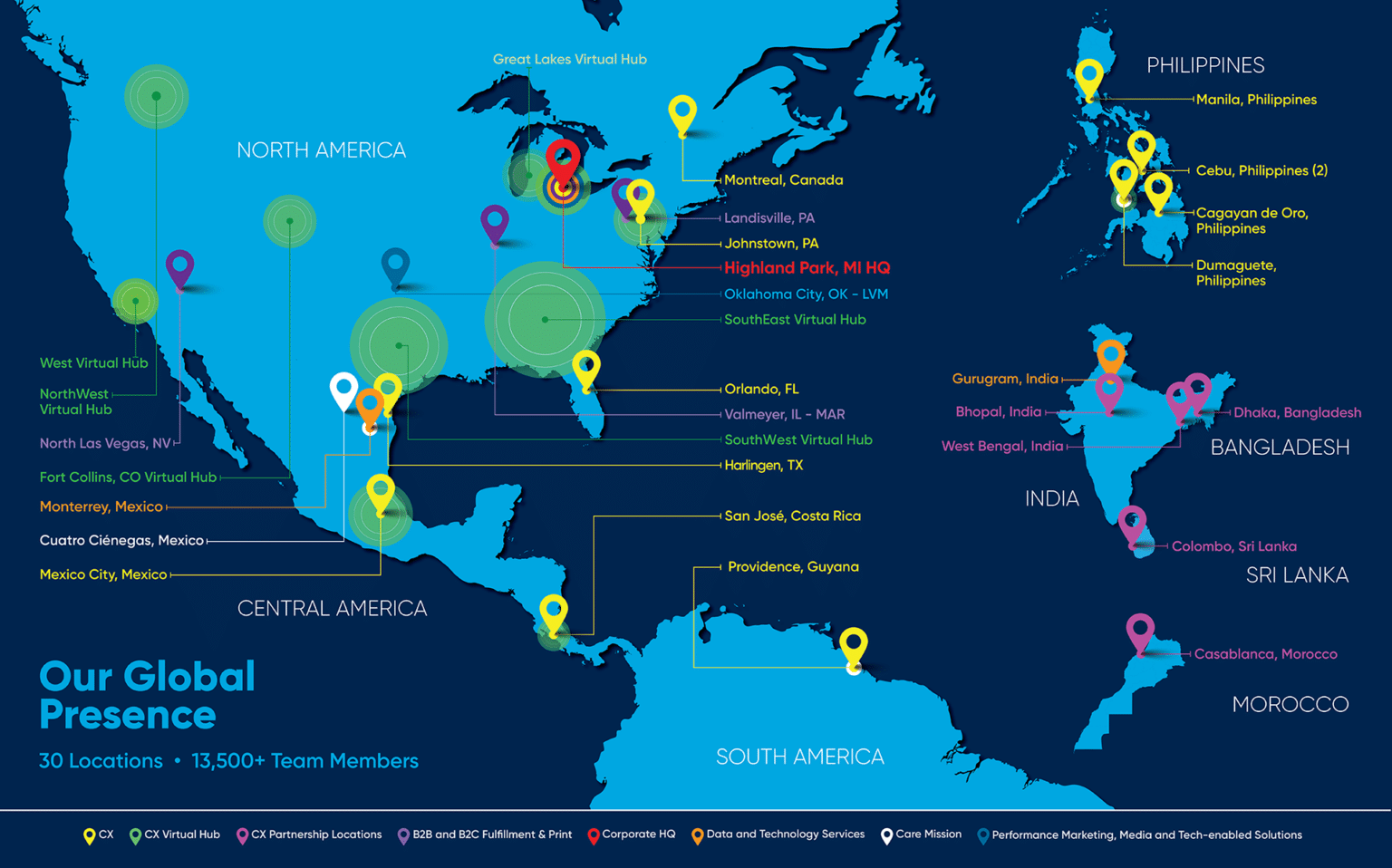 Global BPO & CX Service - Onshore, Offshore, & Nearshore